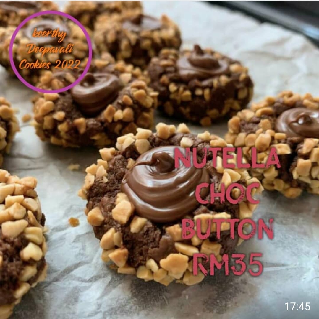 Nutella Chocolate Buttons Cookies (50 PCS) – cookeasy.my